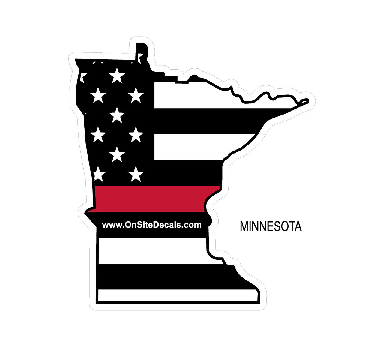 Red Line Minnesota Decal