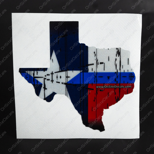 Blue Line Texas Flag Shape Decal