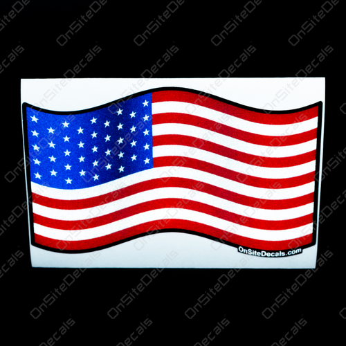 Waving American Flag Decal