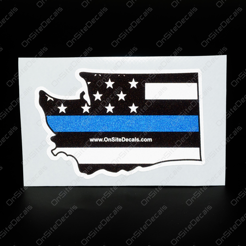 Thin Blue Line Washington Decal
