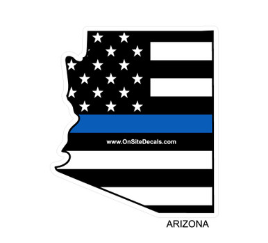 Thin Blue Line Arizona Decal