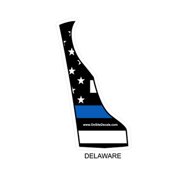 Thin Blue Line Delaware Decal