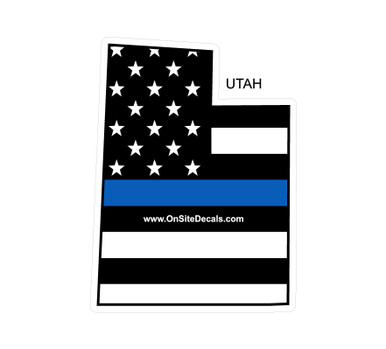 Thin Blue Line Utah Decal