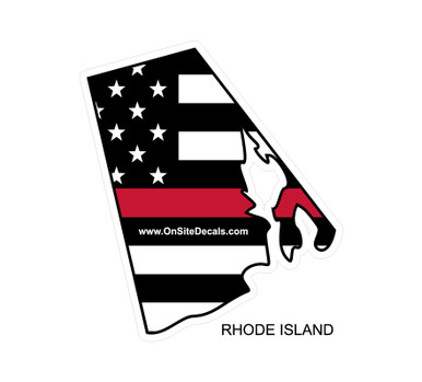Red Line Rhode Island Decal