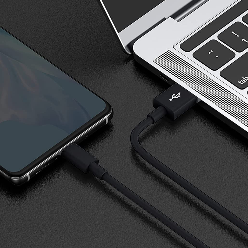 5 Ft. High-Speed USB-C to USB-A Charge & Sync Cable - Black - HD Accessory