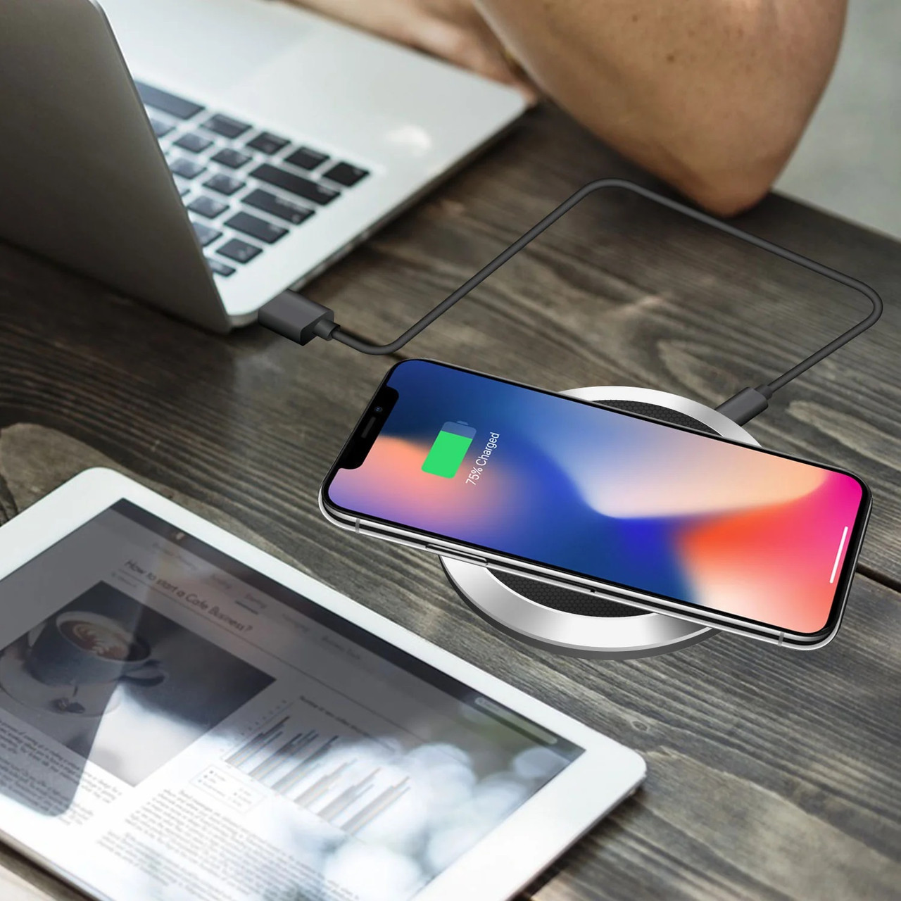 Qi Certified Ultra-Slim Wireless Charging Pad - HD Accessory