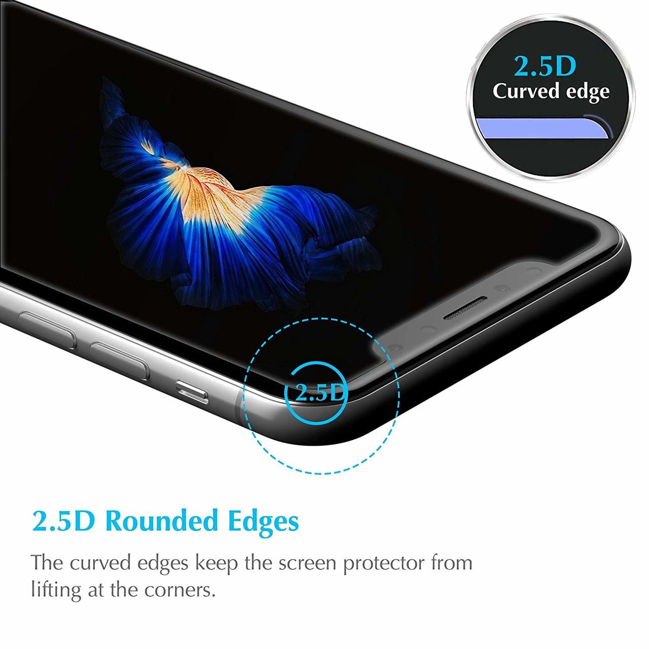 HD Premium 2.5D Round Edge Tempered Glass Screen Protector for iPhone ...