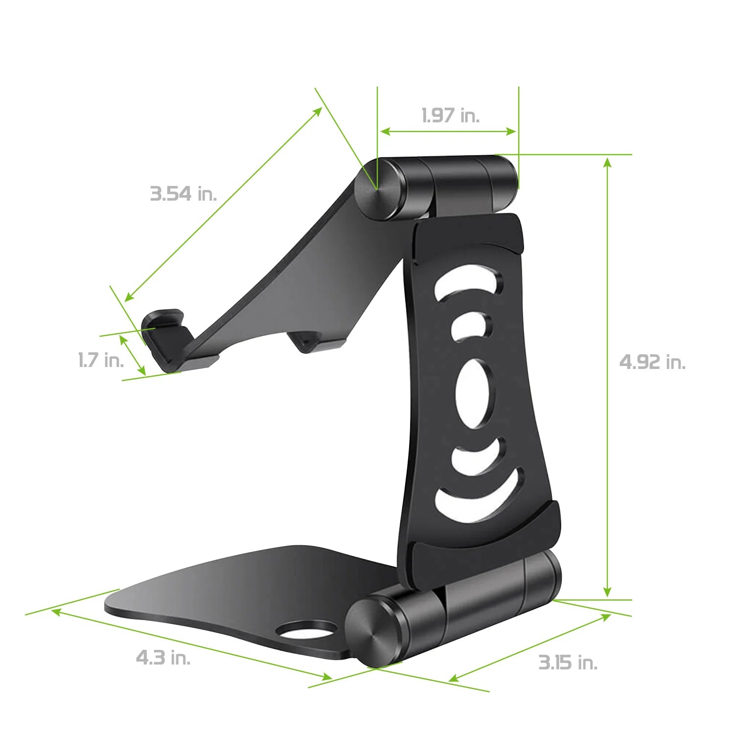 Adjustable Aluminum Desktop Stand for Smartphones and Tablets - Rose ...