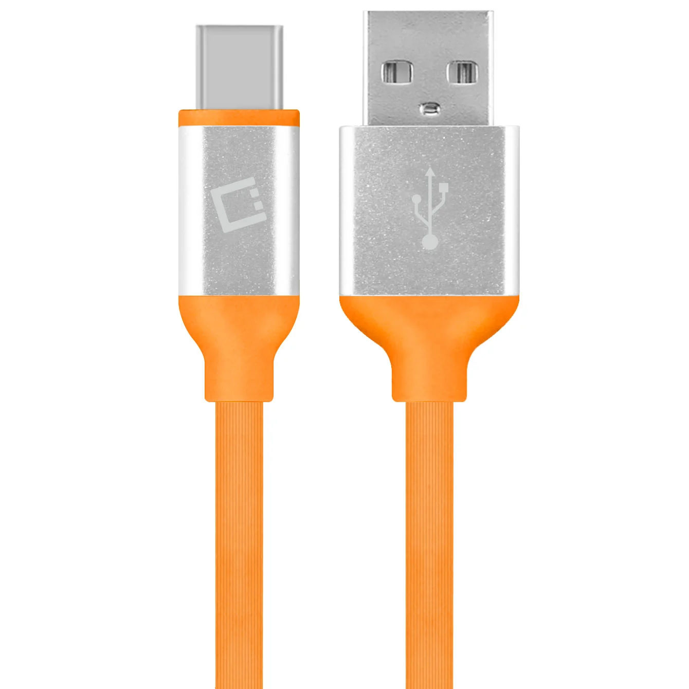 Gummy USB-C to USB-A Charge and Sync Cable - Orange - HD Accessory