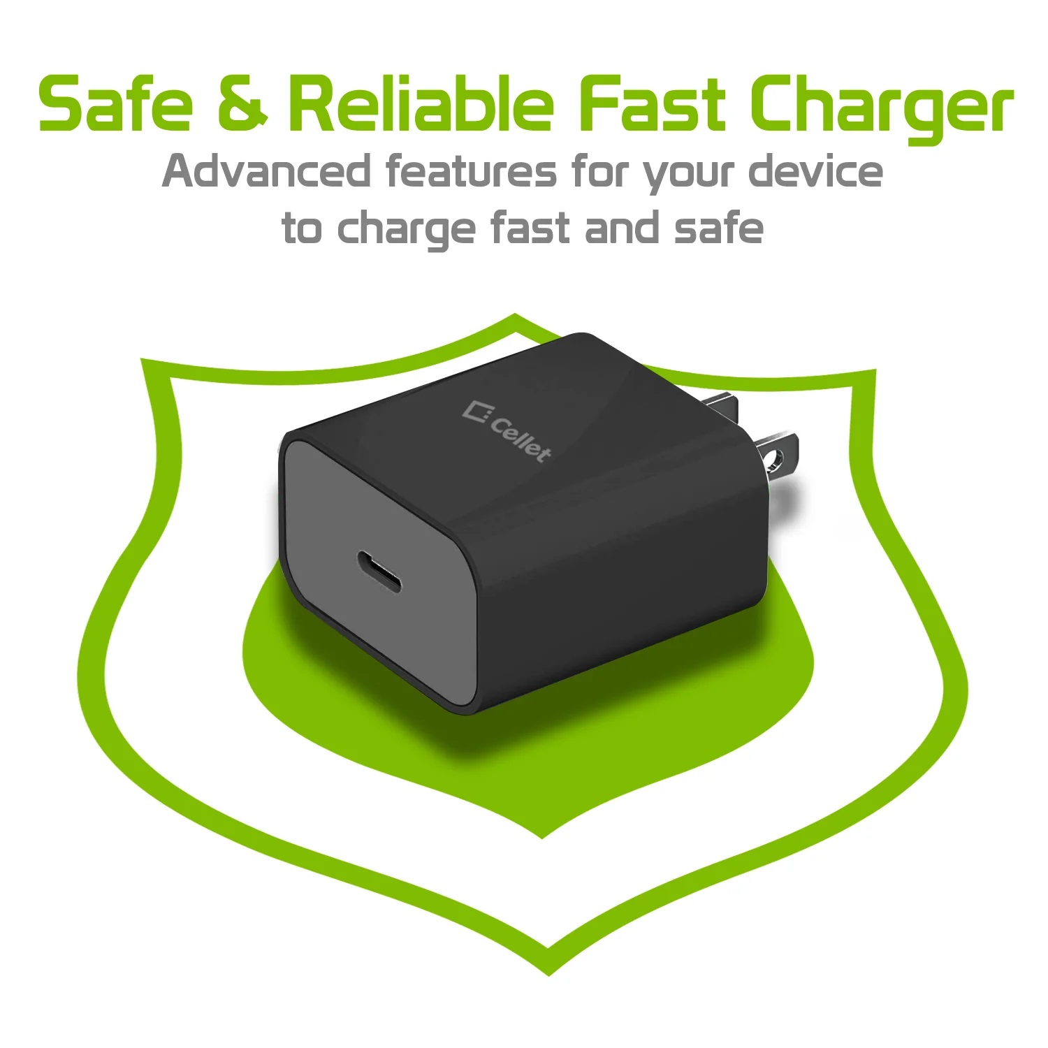 18W USB-C PD Power Delivery Wall Charger - Black - HD Accessory