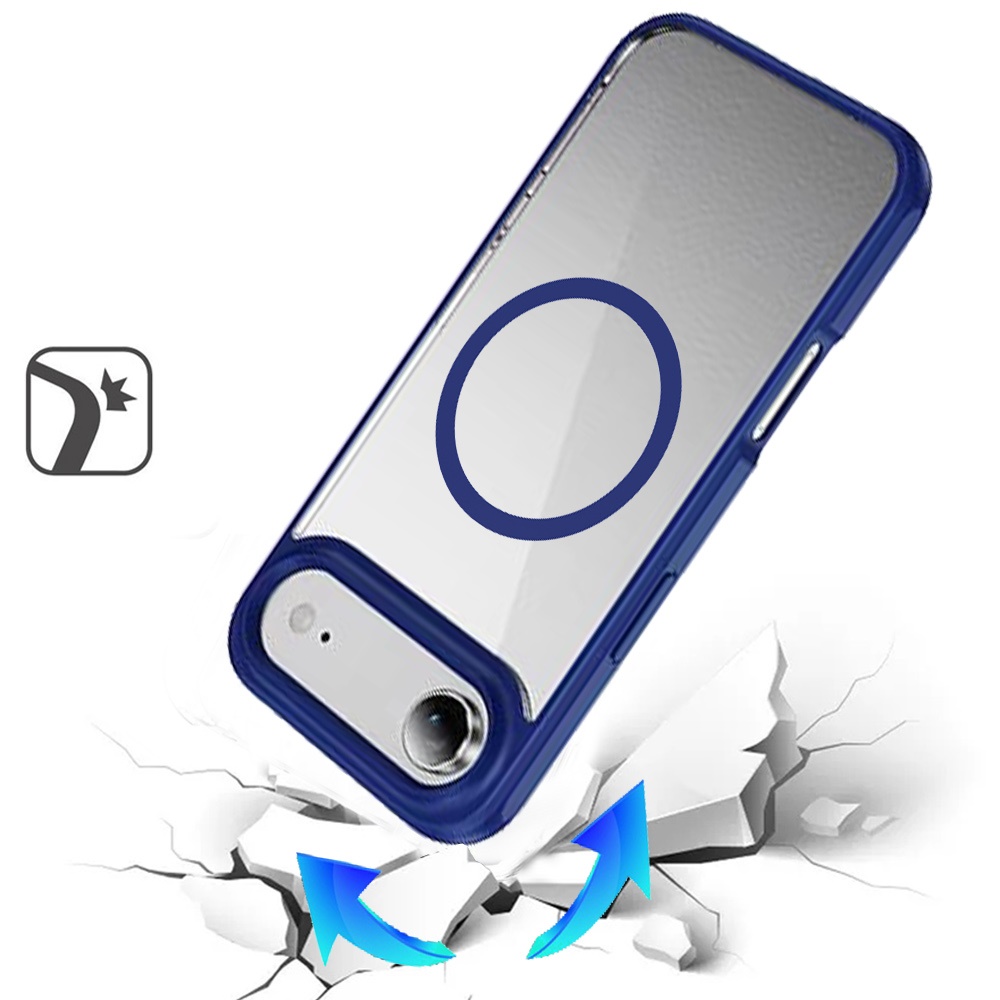 HD Slim Transparent Crystal Case with MagSafe for iPhone Air - Blue ...