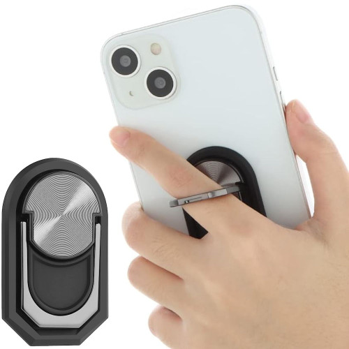 360 Rotating Ring Holder and Stand for Smartphone - Black - HD Accessory