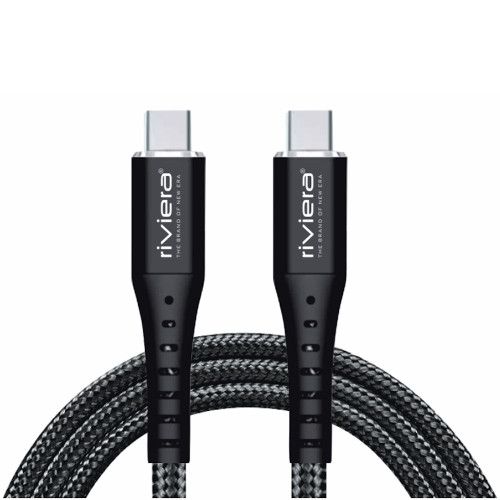3 ft USB-C to USB-C High-Speed Charge and Sync Nylon Braided Cable ...