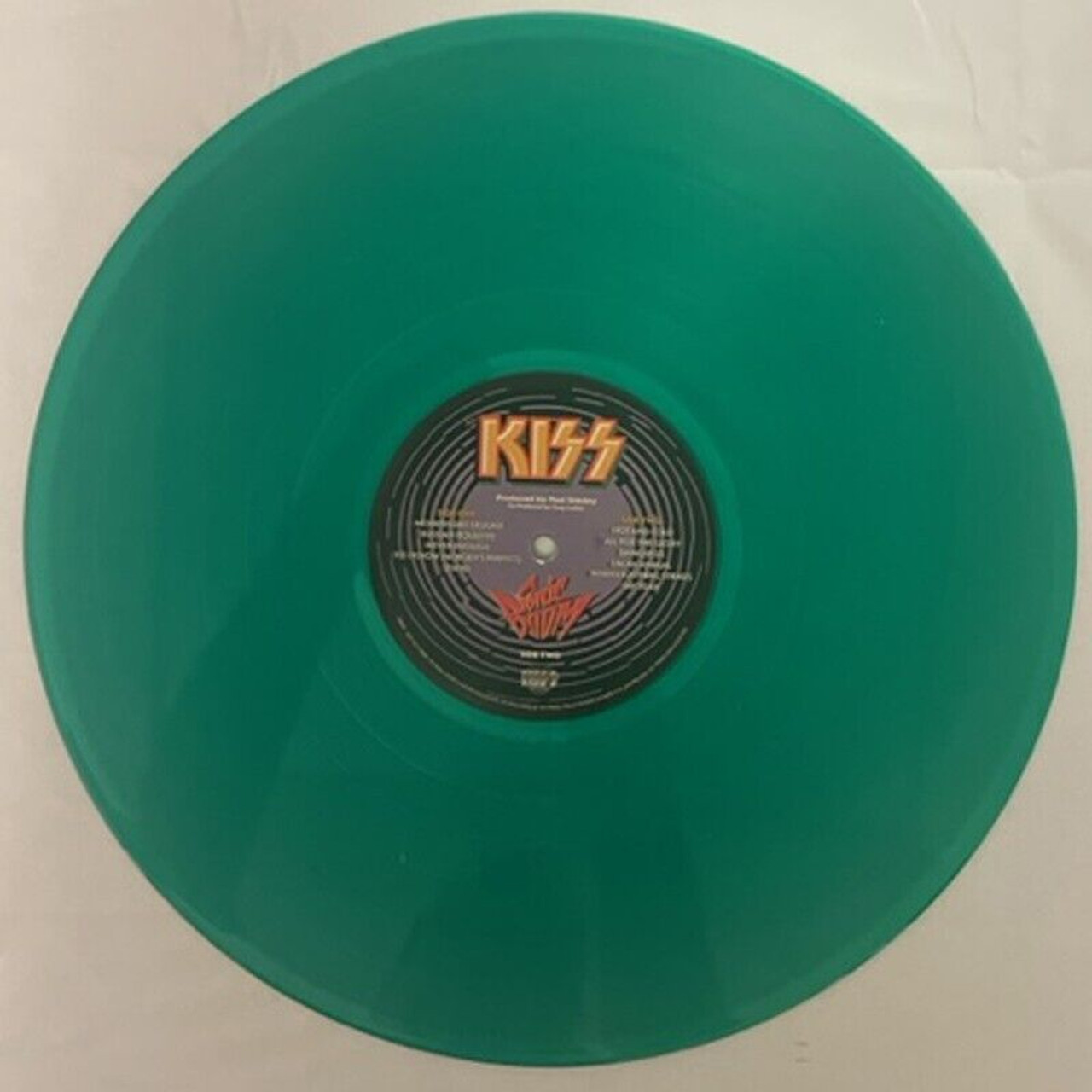 KISS Paul Stanley, Eric Singer & Tommy Thayer SIGNED Green Sonic Boom LP