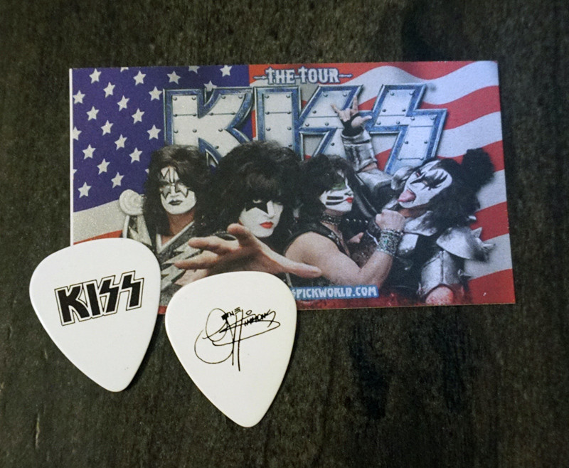 KISS The Tour Gene Simmons Black Logo Guitar Pick