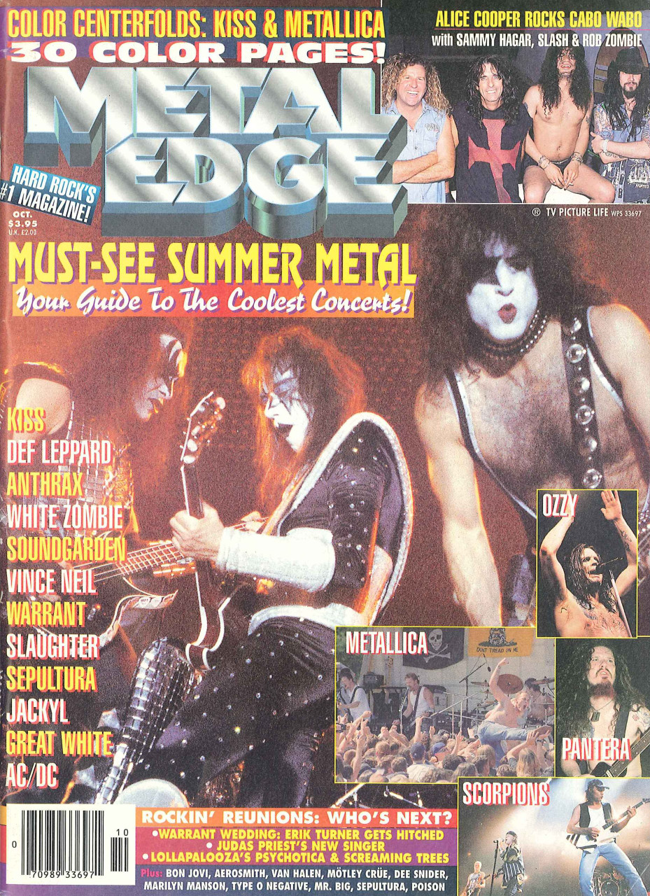 Metal Edge Magazine October 1996 KISS