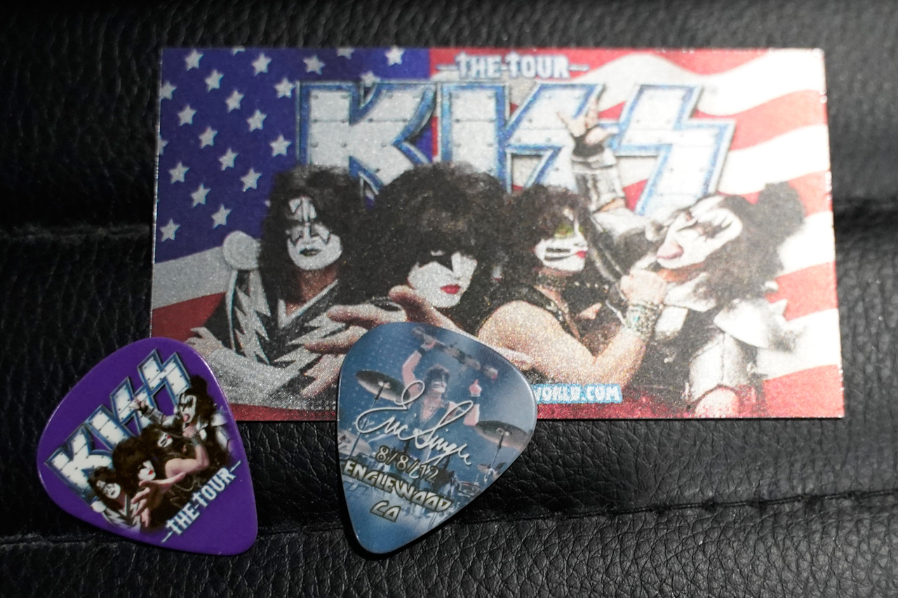 KISS 080812 Englewood Eric Singer Guitar Pick The Tour