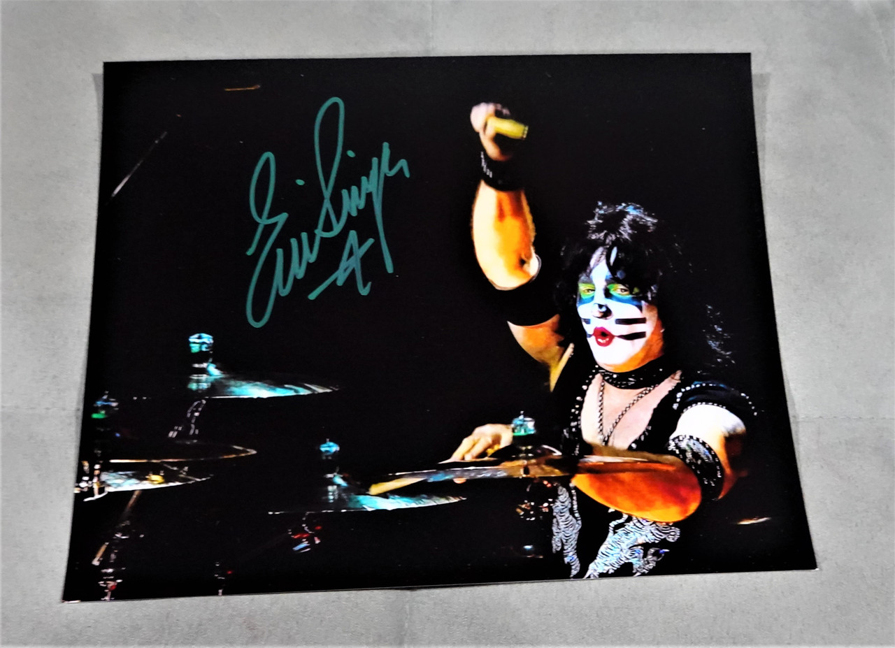 KISS Eric Singer SIGNED End of the Road Tour Catman Photo
