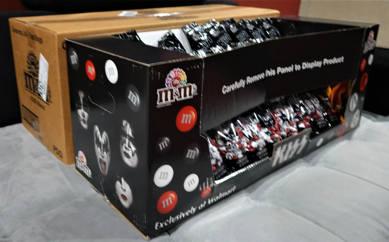 KISS M&Ms Display Case with Original Box and Bags of M&Ms