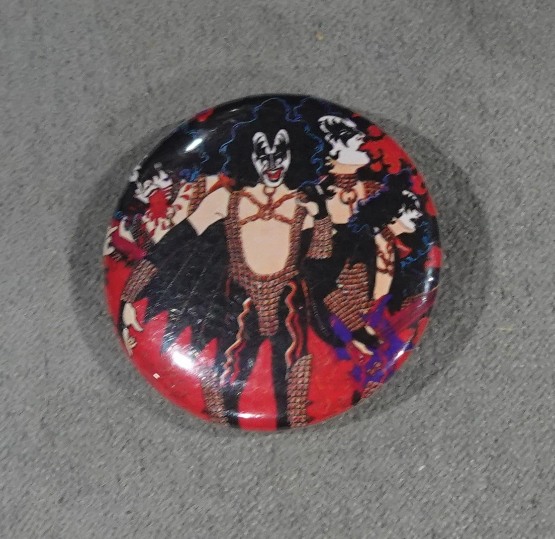 KISS Gene Simmons Solo Poster Button