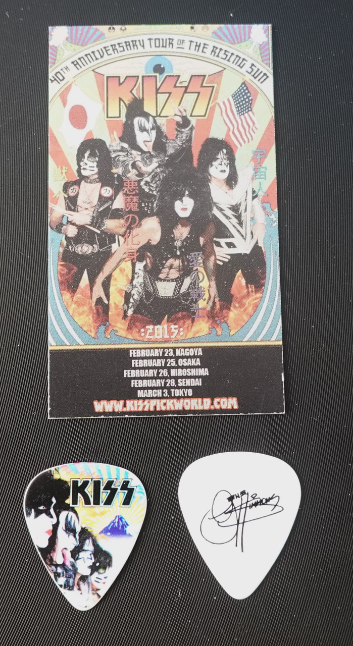 KISS 40th Anniversary Japan Mt. Fuji Guitar Pick Gene Simmons