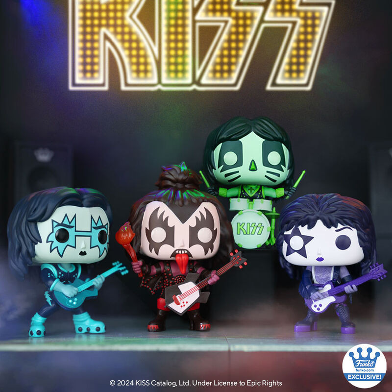 Funko Pop! KISS Color Spotlight 4-Pack Set
