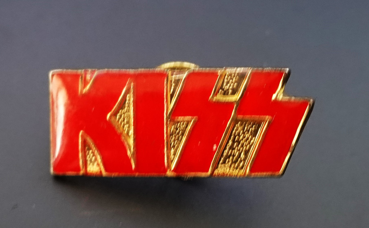 KISS Red Logo Vintage Enamel Pin