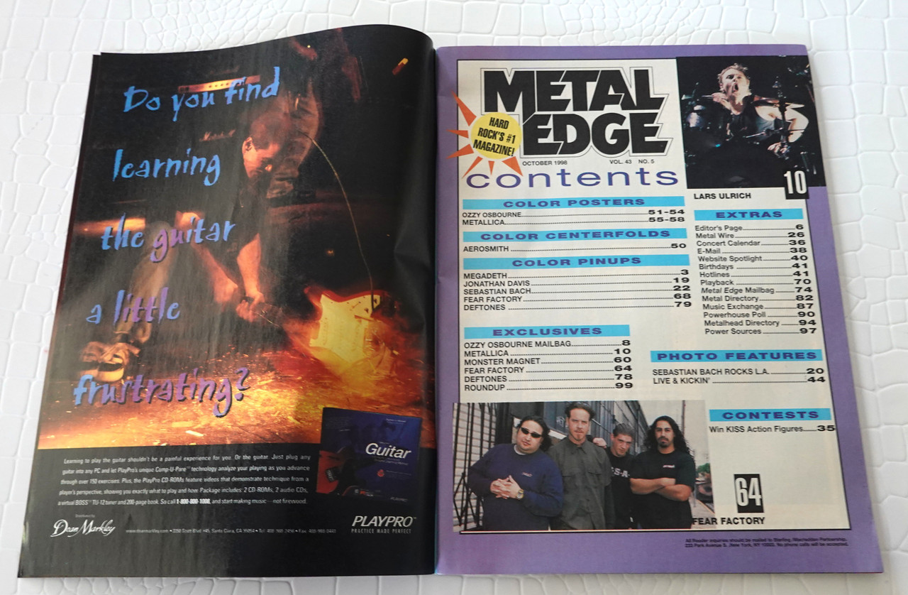 Metal Edge Magazine October 1998