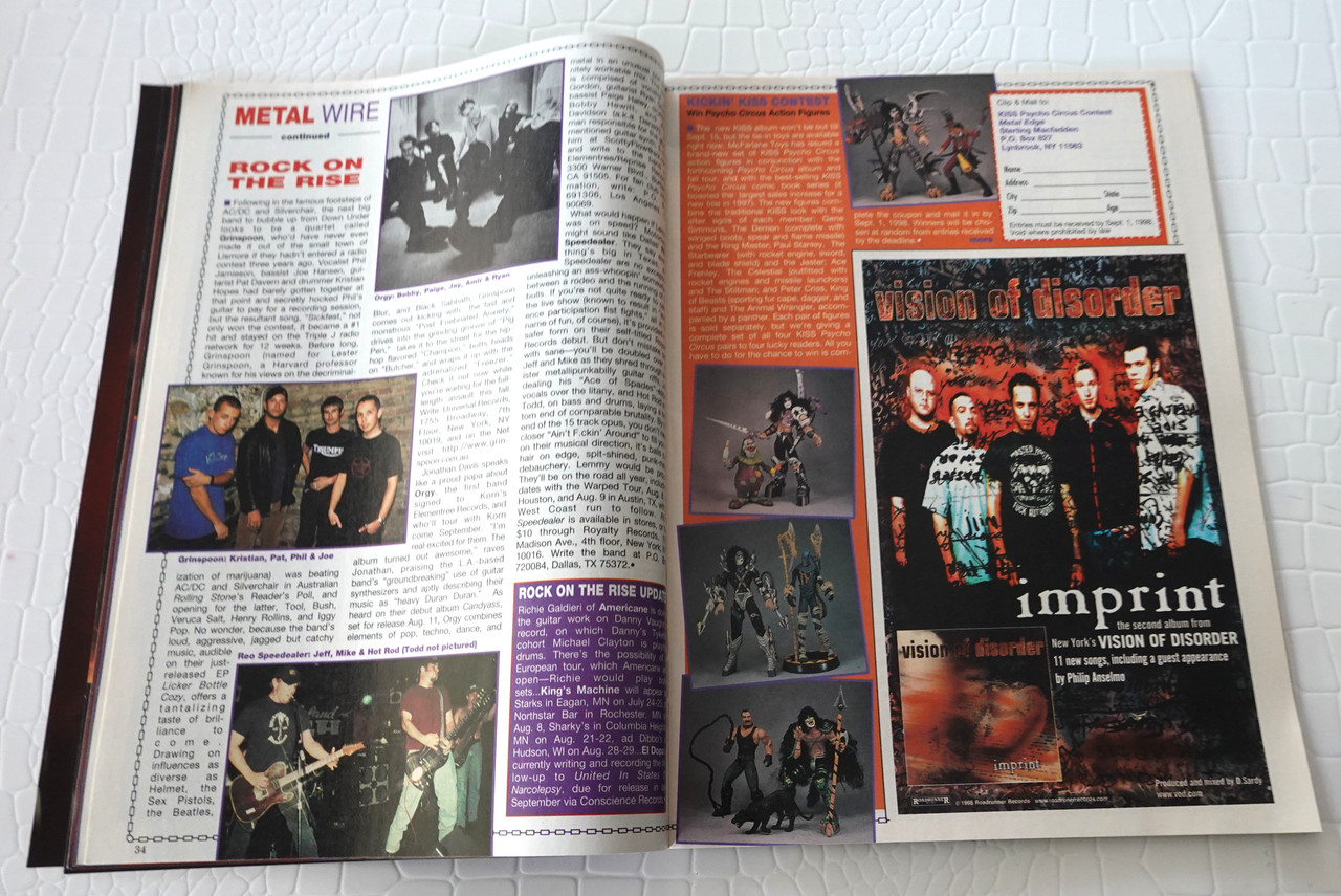 Metal Edge Magazine October 1998