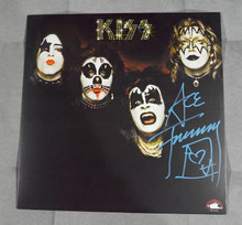 KISS First Album Signed Ace Frehley BLUE 2014 Release