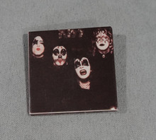 KISS First Album Debut Cover Square Button