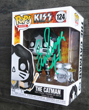 KISS ERIC SINGER FUNKO POP THE CATMAN KISS #124 SIGNED in GREEN