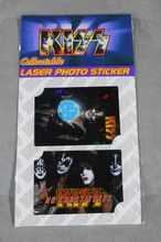 KISS Laser Photo Sticker Set Peter Criss and Group