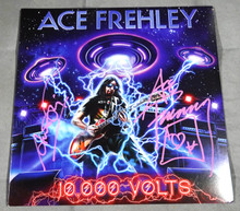 Ace Frehley and Anton Fig SIGNED 10,000 Volts Splatter Vinyl
