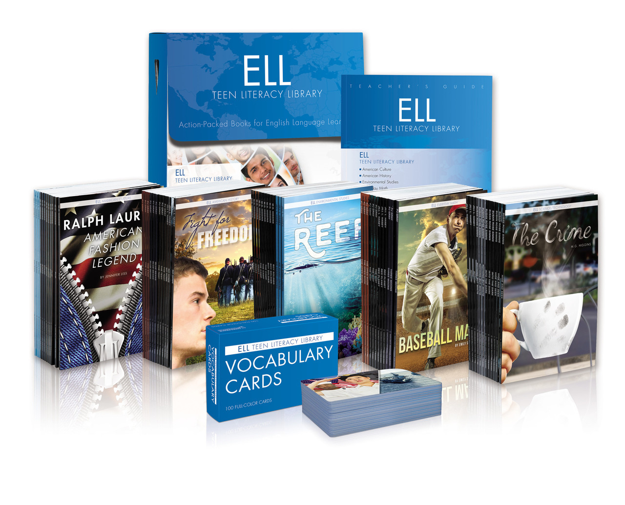 ELL Teen Literacy Library (3 each of 20 titles, 100 Vocab Cards + TG ...