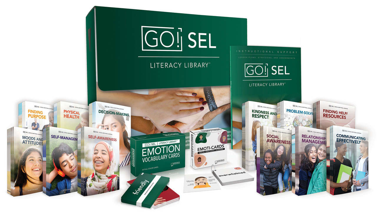 GO! SEL Tween Literacy Library (3 each of 24 titles, 60 Emoti-Cards, 60 ...