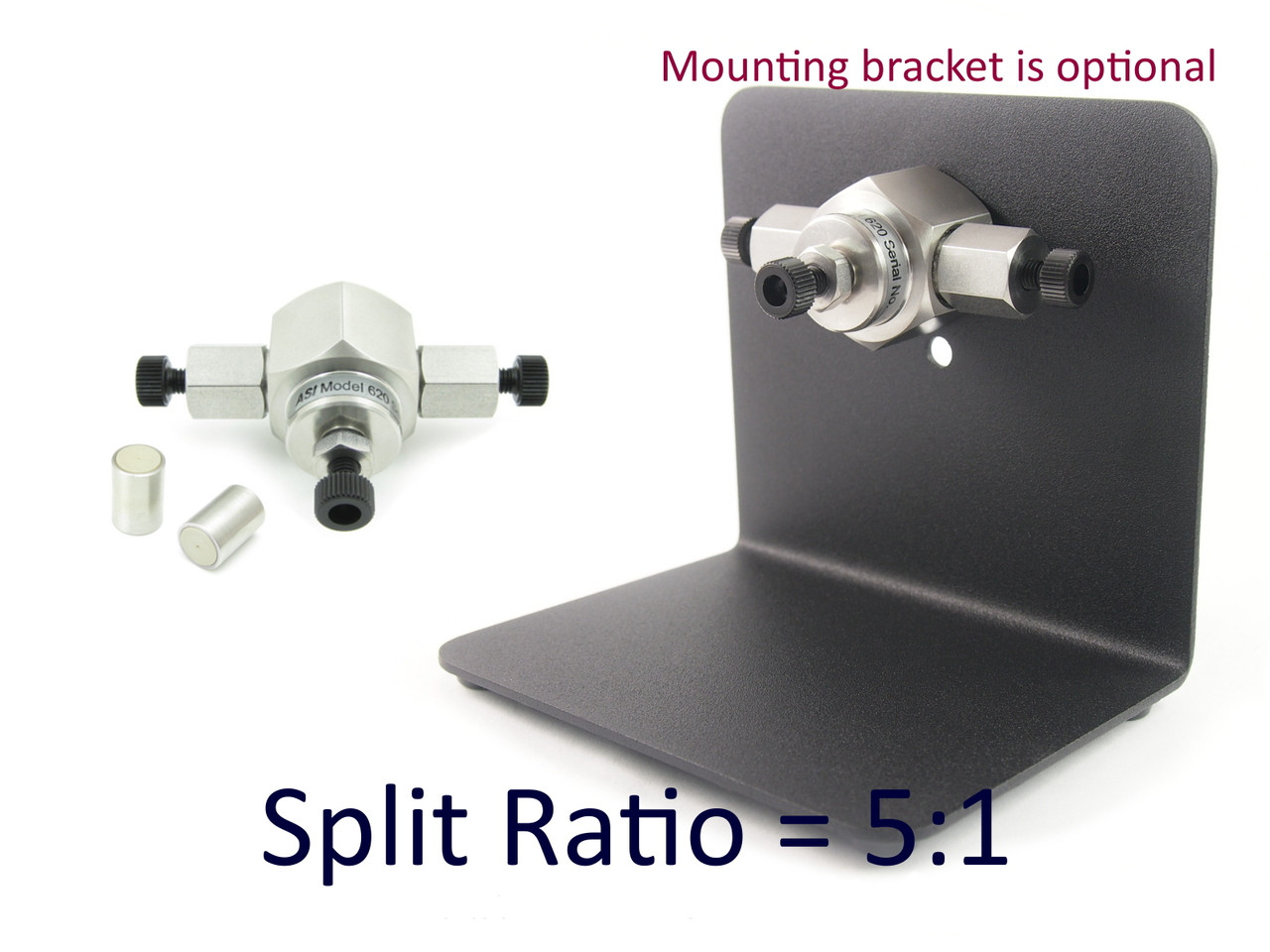 5:1 Split Ratio, Analytical Binary Fixed Flow Splitter - ASI