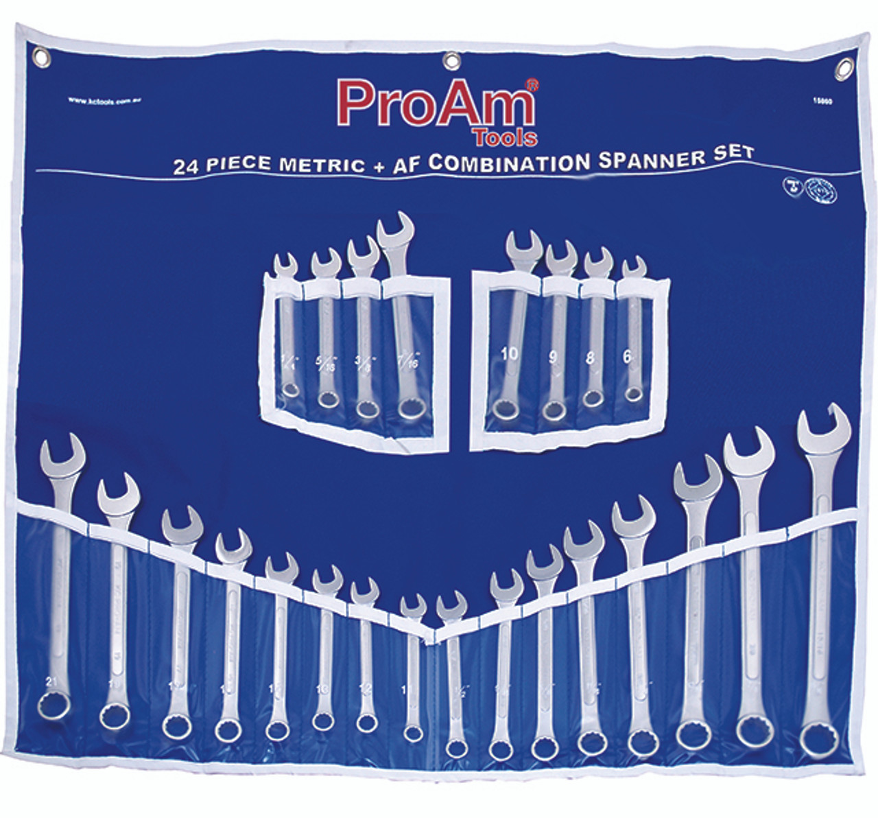 24 Piece Metric And Af Combination Spanner Set A1 Tools