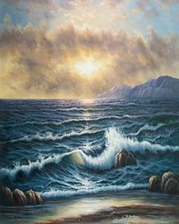 Stormy Ocean Scenic Backdrop