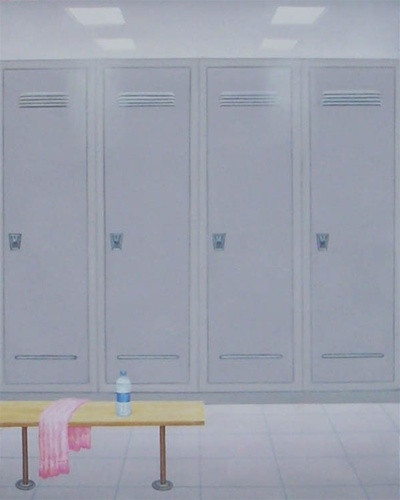 Gym Lockers Hand Painted Scenic Backdrop