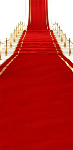 Red Carpet Gold Stairway Backdrop - Owens Originals Backdrops