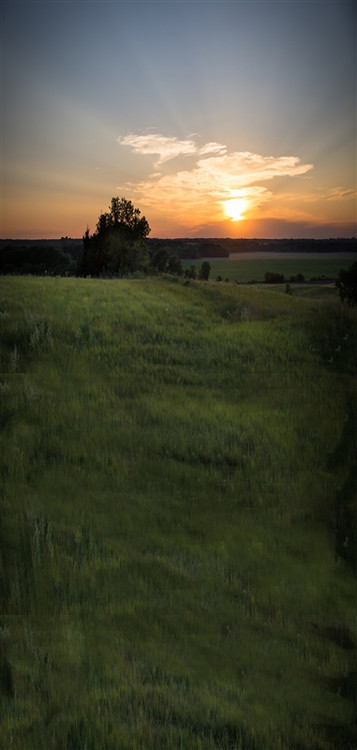 Pastoral Sunset Scenic Backdrop