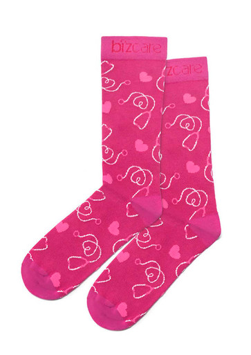Unisex Pink Happy Feet Comfort Socks - Merch Made