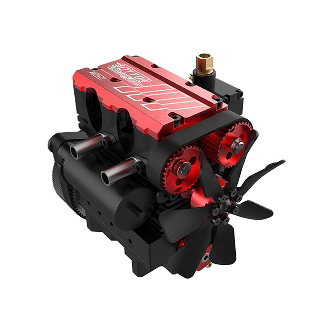 Toyan OTTO Motor FS-L200AC DIY 4 Stroke 2 Cylinder RC Nitro Engine Kit ...