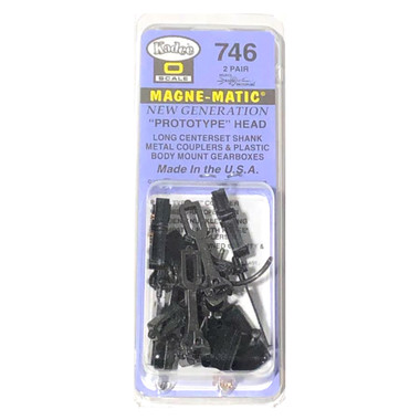 Kadee #746 Type E Long Centerset Metal Couplers w/ Plastic Gearboxes O ...