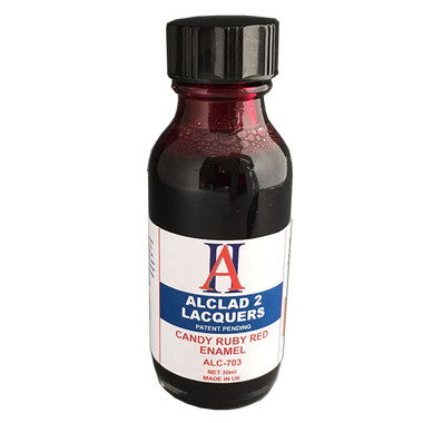 Alclad II Lacquers ALC703 Candy Ruby Red Enamel 1oz RC Lexan Paint Bottle - Nitro Hobbies