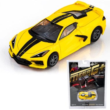 AFX 22013 Corvette C8 Accelerate Yellow HO Scale Slot Car - Nitro Hobbies