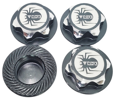 NHX RC 1/8 17mm Aluminum Spider Wheel Nuts (4) -Titanium - Nitro Hobbies