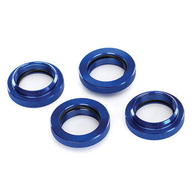 Traxxas 7767 Aluminum Upper Spring Retainer (4) Blue for GTX Shock ...