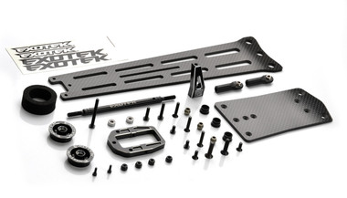 Exotek 2135 Pro Wheelie Bar Set 3mm CF w/ Single Wheel Style for Drag ...